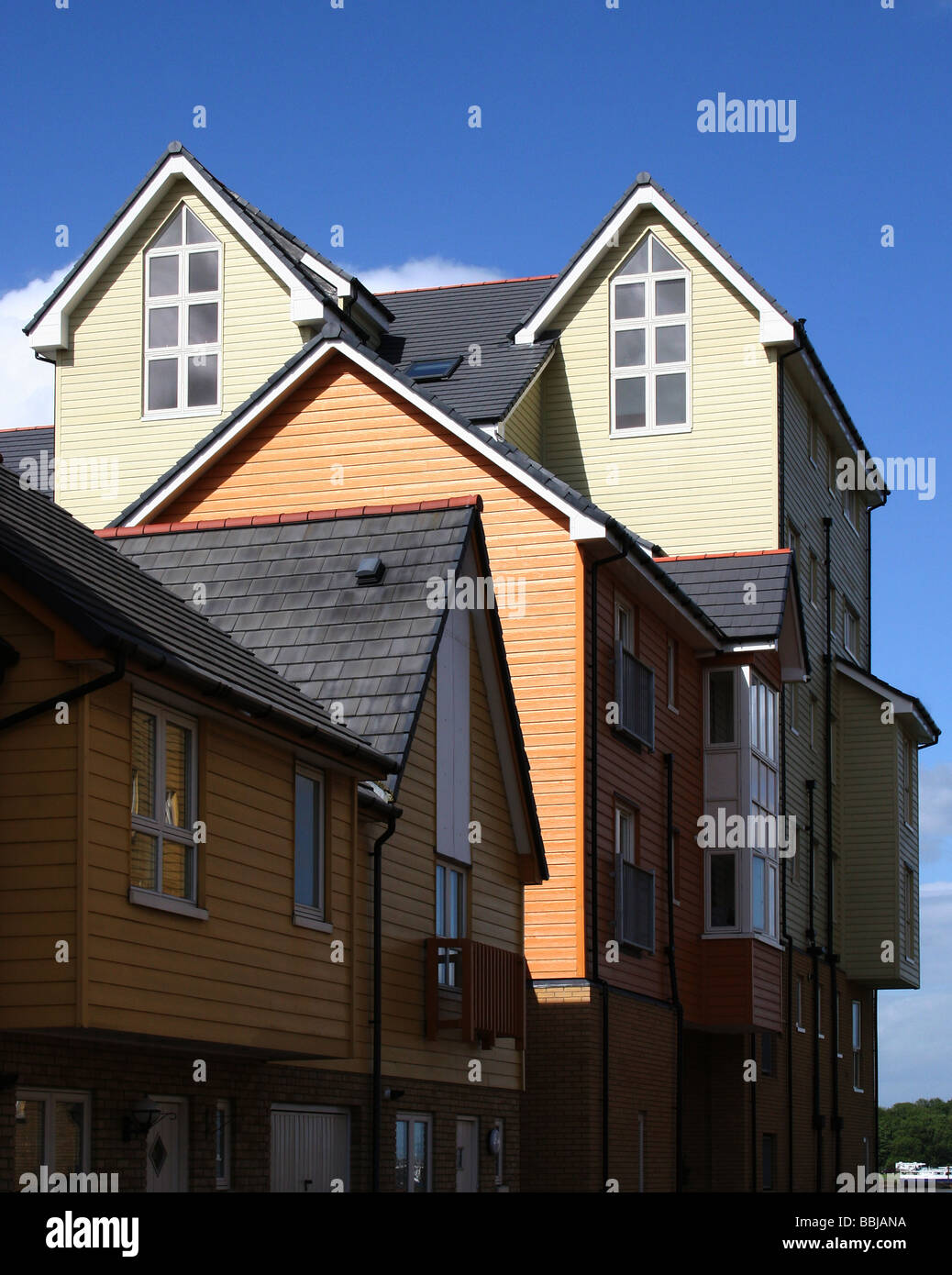 Contemporary modern housing development architecture St Mary's Island ...