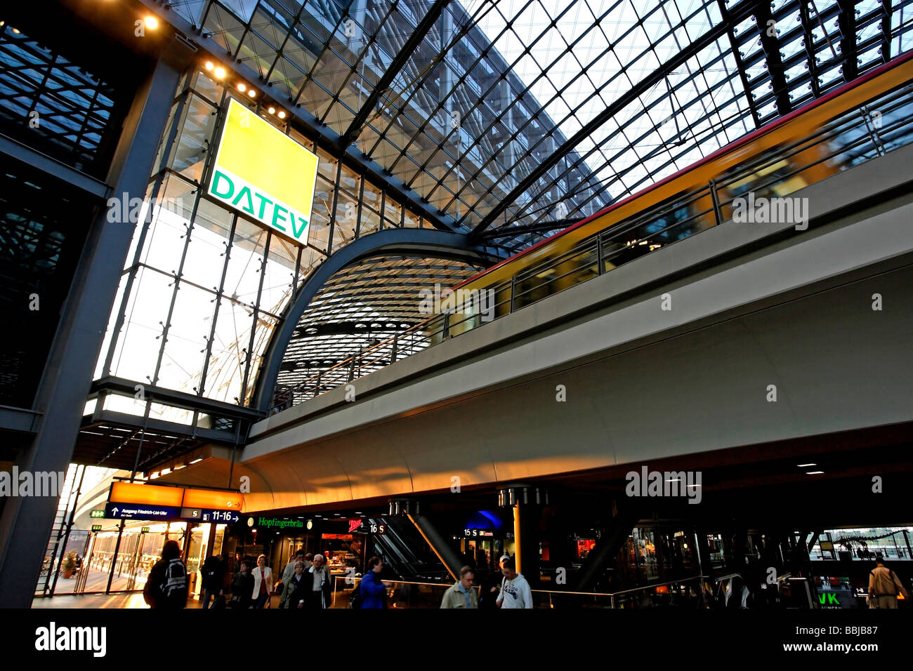 Inside berlin hauptbahnhof mainstation railway station berlin germany ...