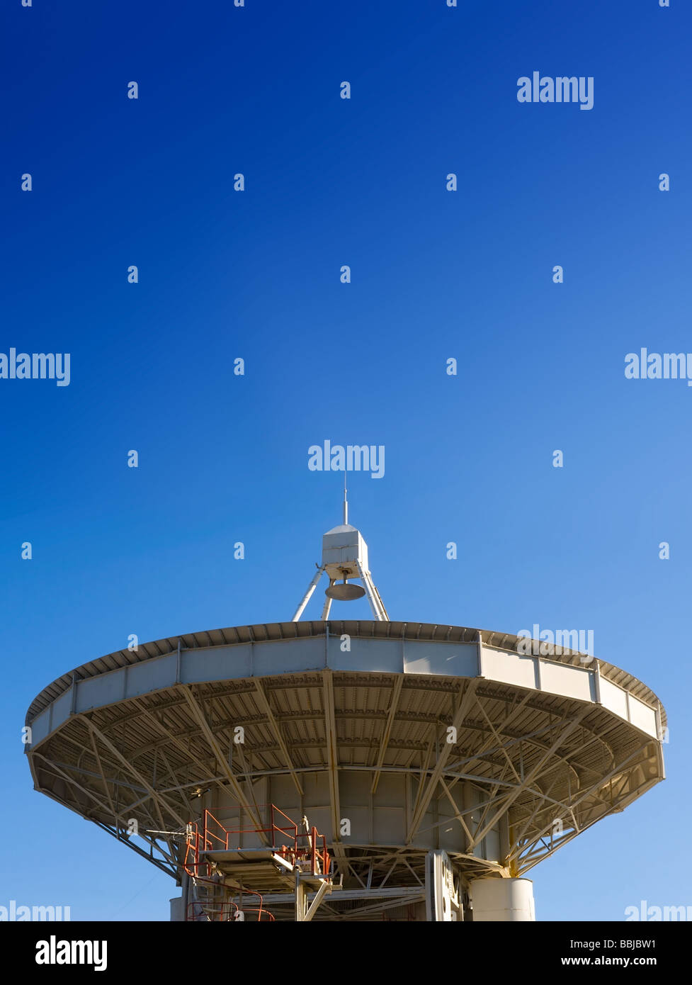 The big radio telescope on clear sky background Crimea Ukraine Stock ...