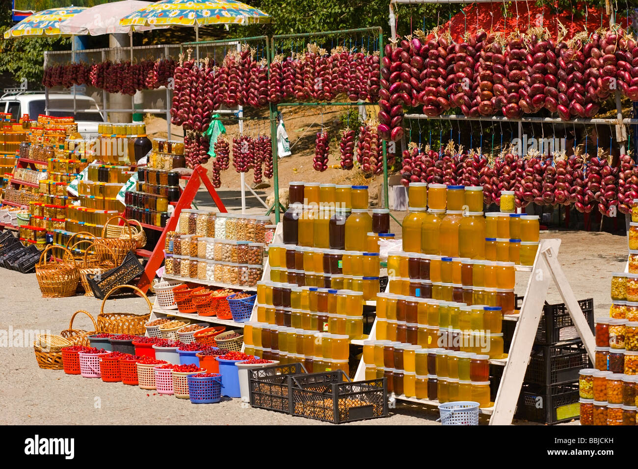 a small rural food market in Crimea Ukraine Stock Photo - Alamy