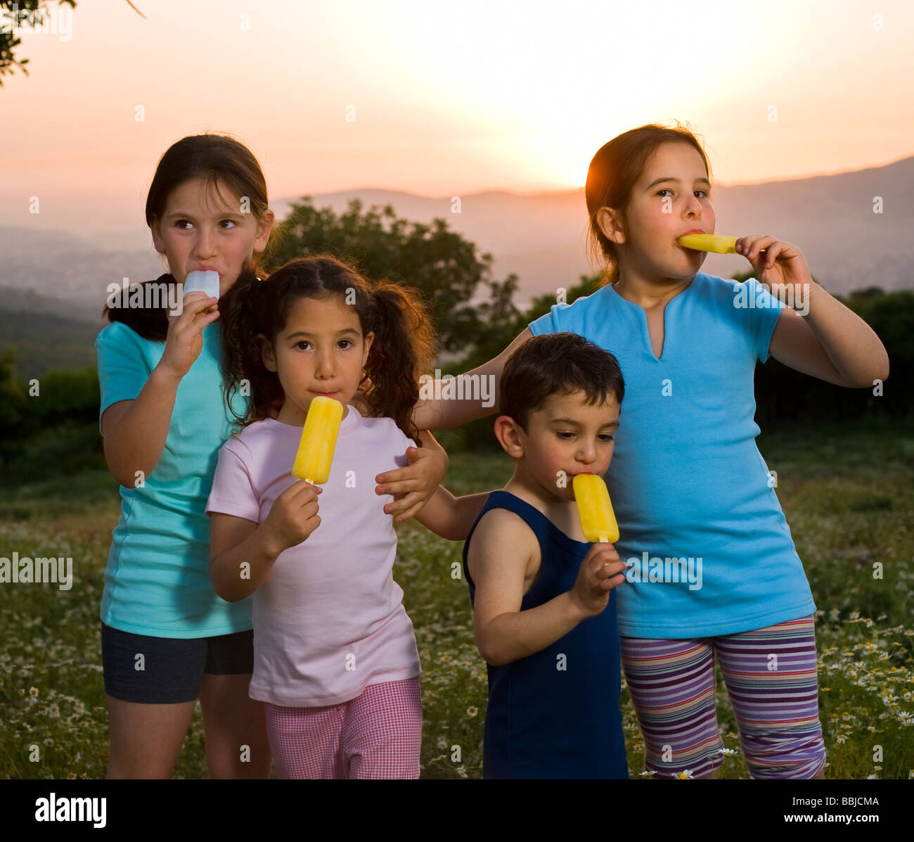 Child licking an ice pop hi-res stock photography and images - Alamy