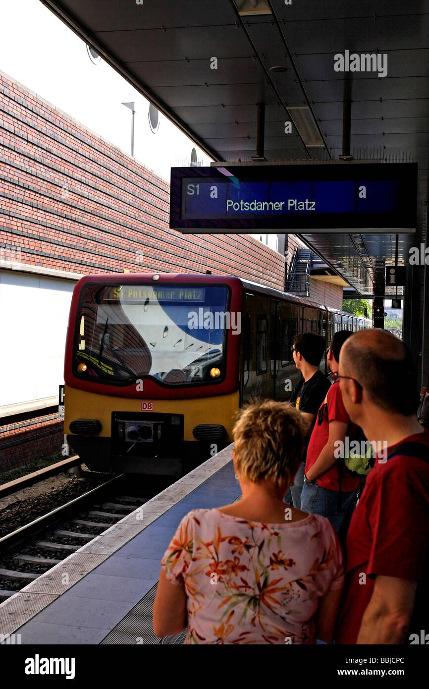 Arrival of the S1 Train to Potsdamer Platz Berlin Germany Stock Photo ...
