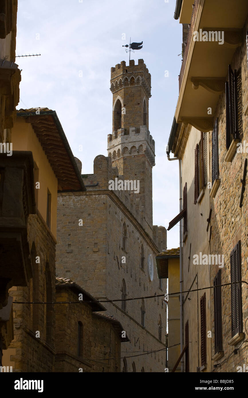 tower of Palazzo dei Priori, Volterra, Pisa province, Tuscany, italy ...