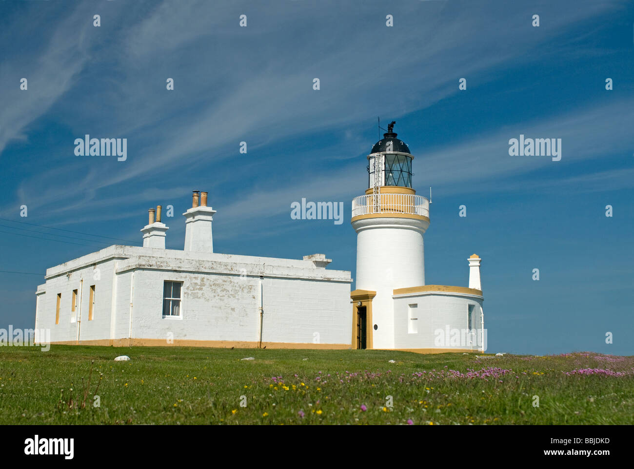 Channory Point Lighthouse, overlooking the Moray Firth from the Black ...