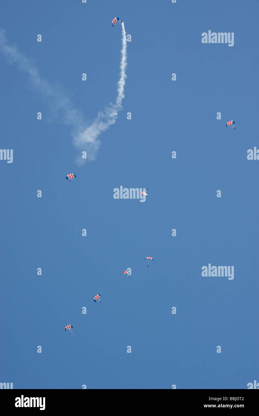 The Parachute Regiment Freefall TeamThe Red Devils parachuting display ...