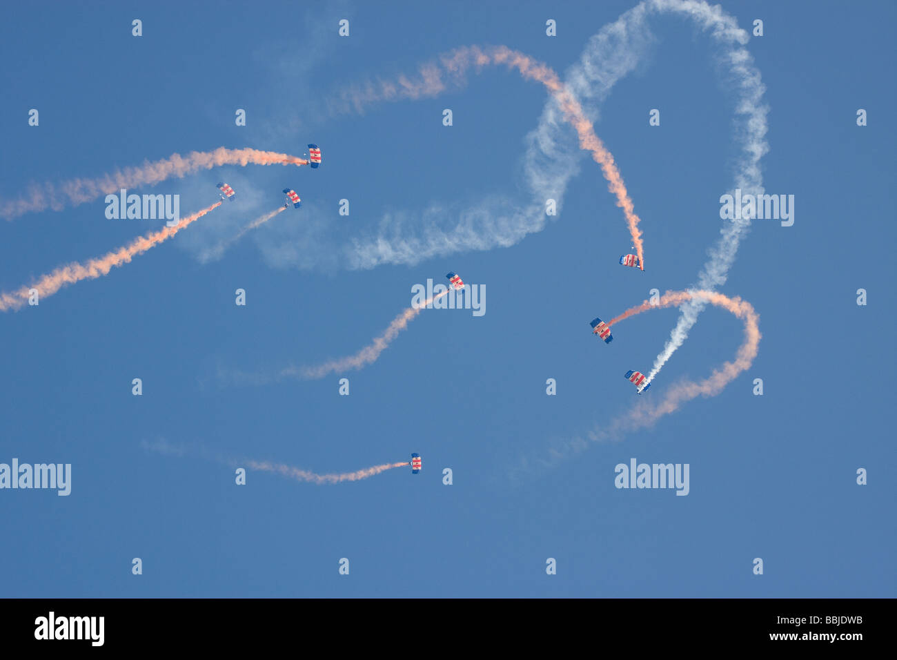 The Parachute Regiment Freefall TeamThe Red Devils parachuting display ...