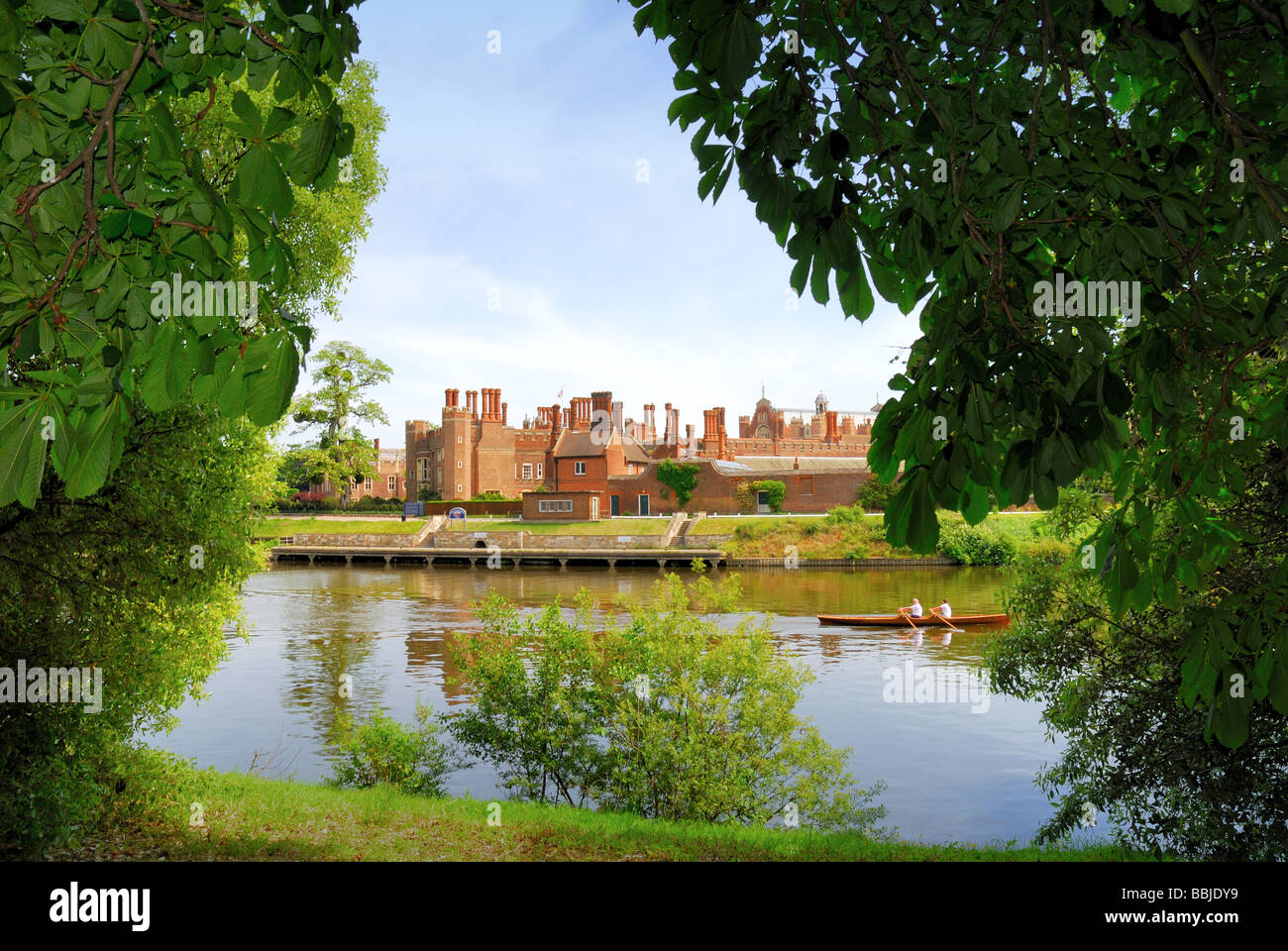 Hampton Court Palace with River Thames in foreground Hampton Court West ...