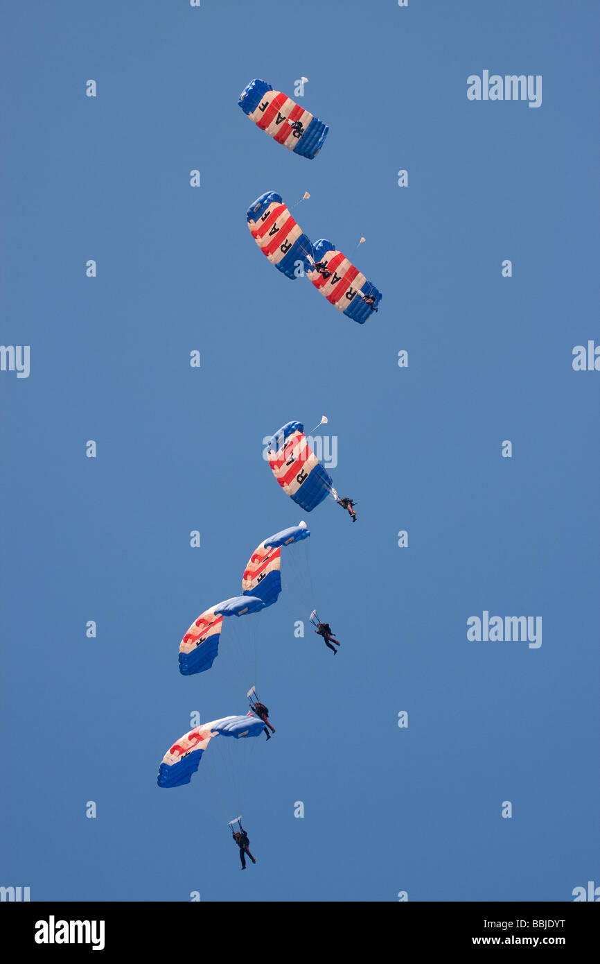 The Parachute Regiment Freefall TeamThe Red Devils parachuting display ...