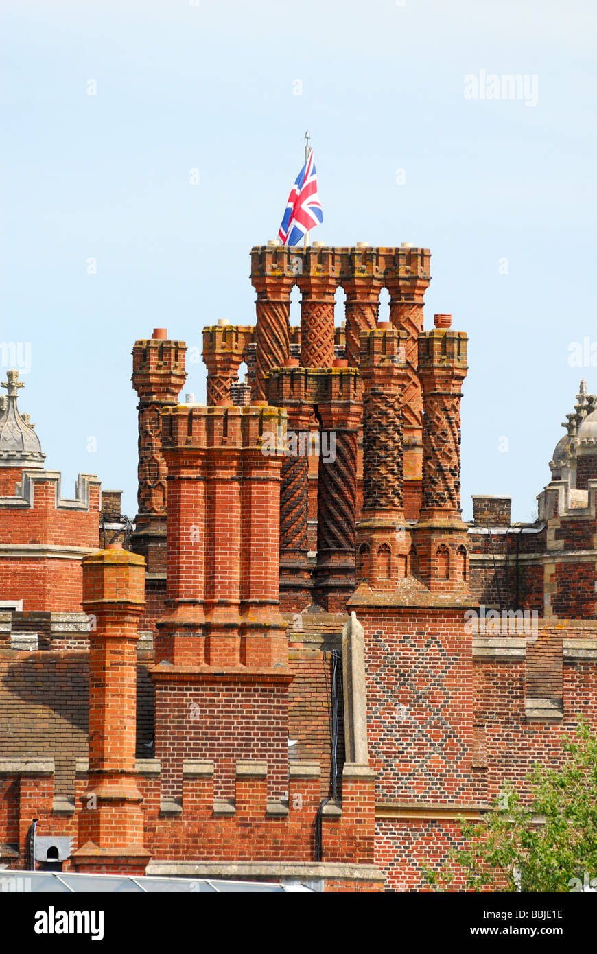 Chimneys on Hampton Court Palace Stock Photo - Alamy