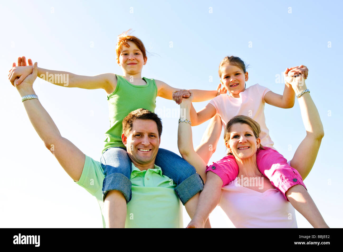 Girls shoulder ride hi-res stock photography and images - Alamy