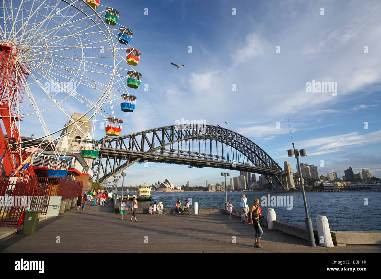 Ferris Wheel Luna Park and Sydney Harbour Bridge Sydney New South Wales ...
