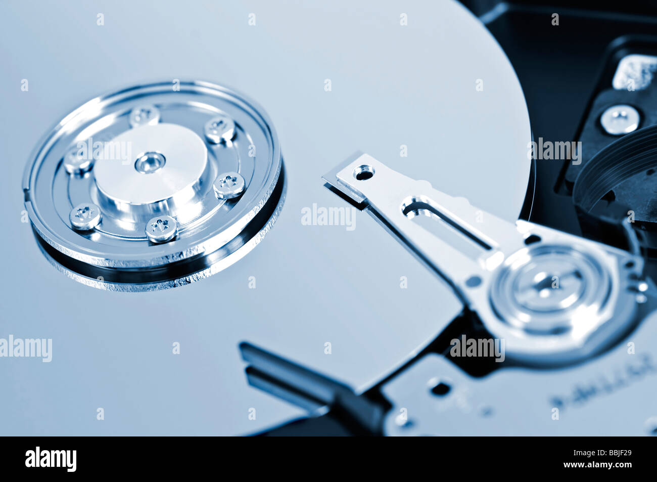 Closeup of hard disk drive internal components Stock Photo - Alamy