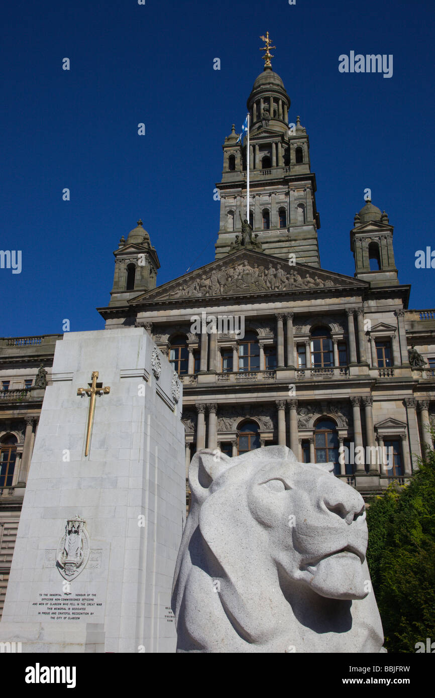 Cenotaph in Glasgow George Square Stock Photo - Alamy