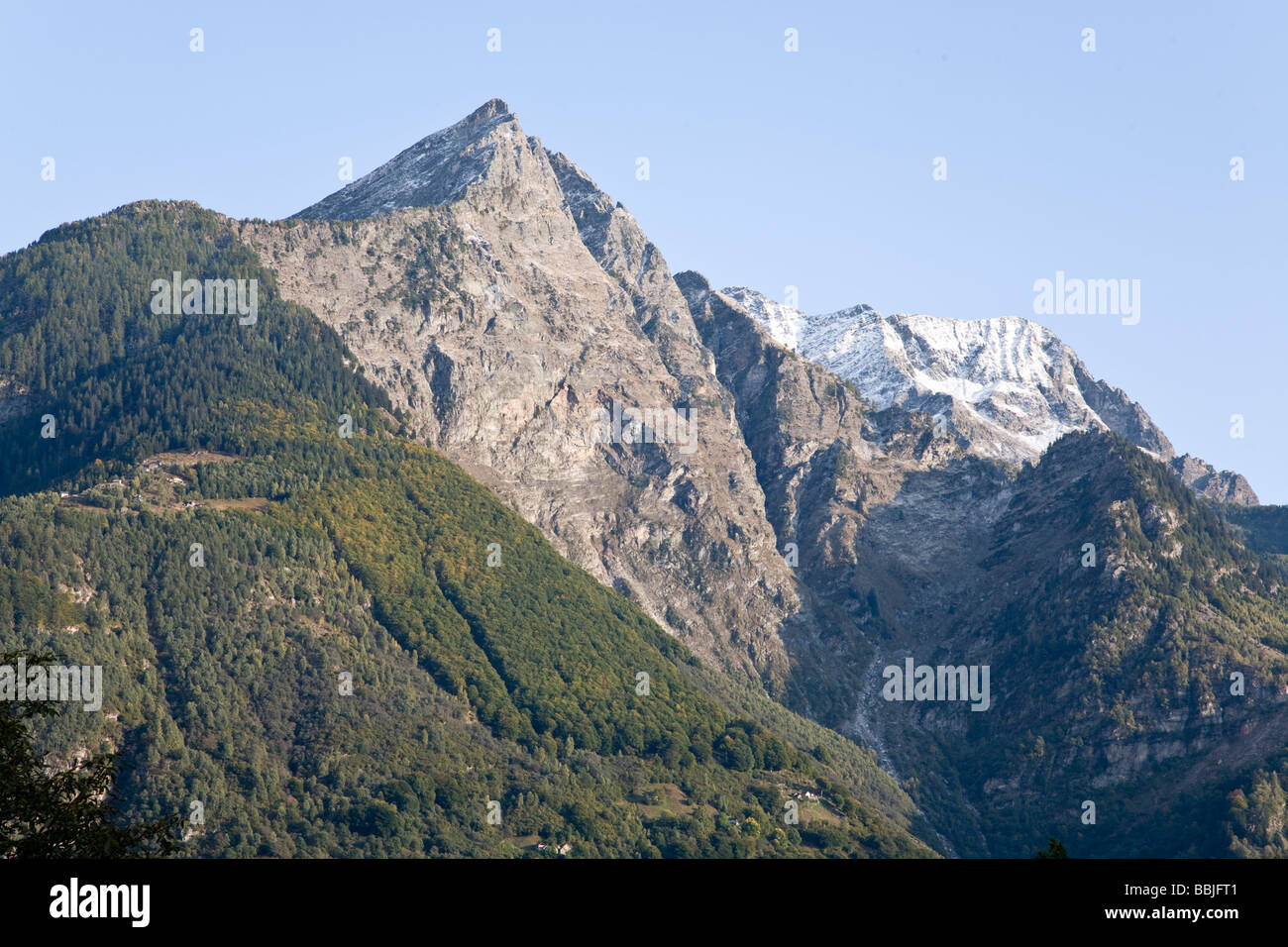 Mountain peak in Switzerland Stock Photo - Alamy