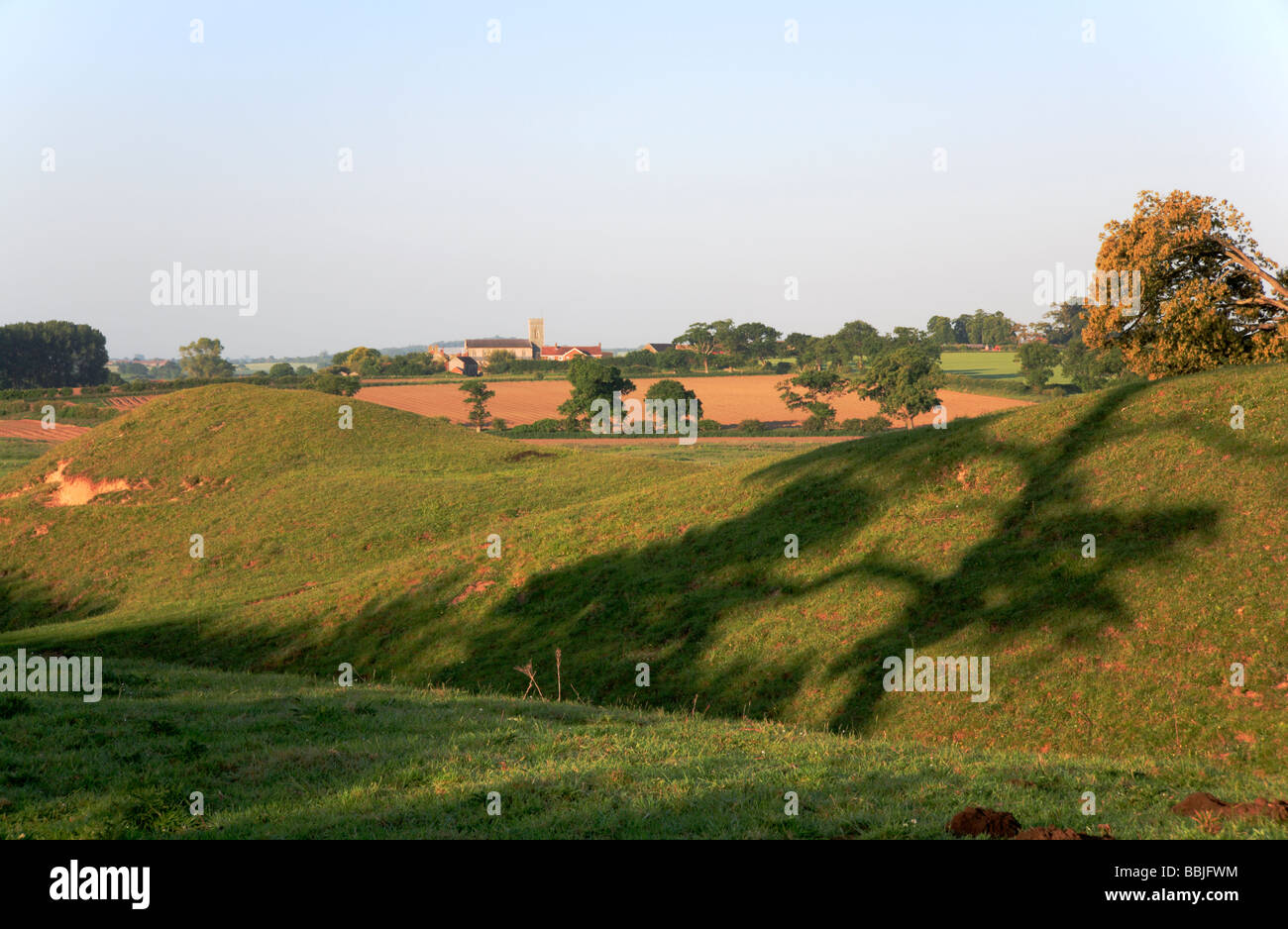 Warham Camp hill fort near Wells-next-the-Sea, Norfolk, UK Stock Photo ...