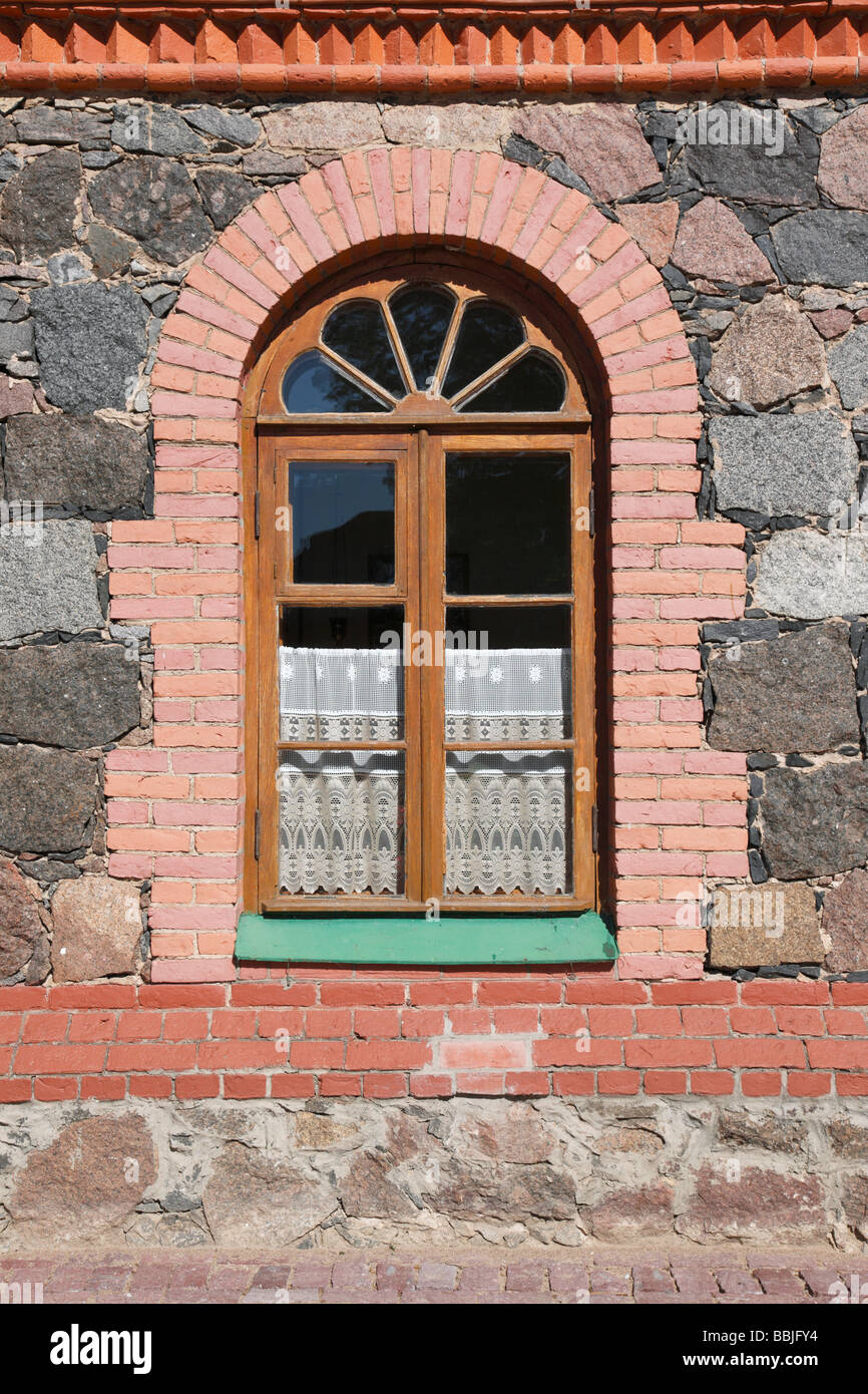 window at nuns russian orthodox monastery Puehtitsa in Northern Estonia ...