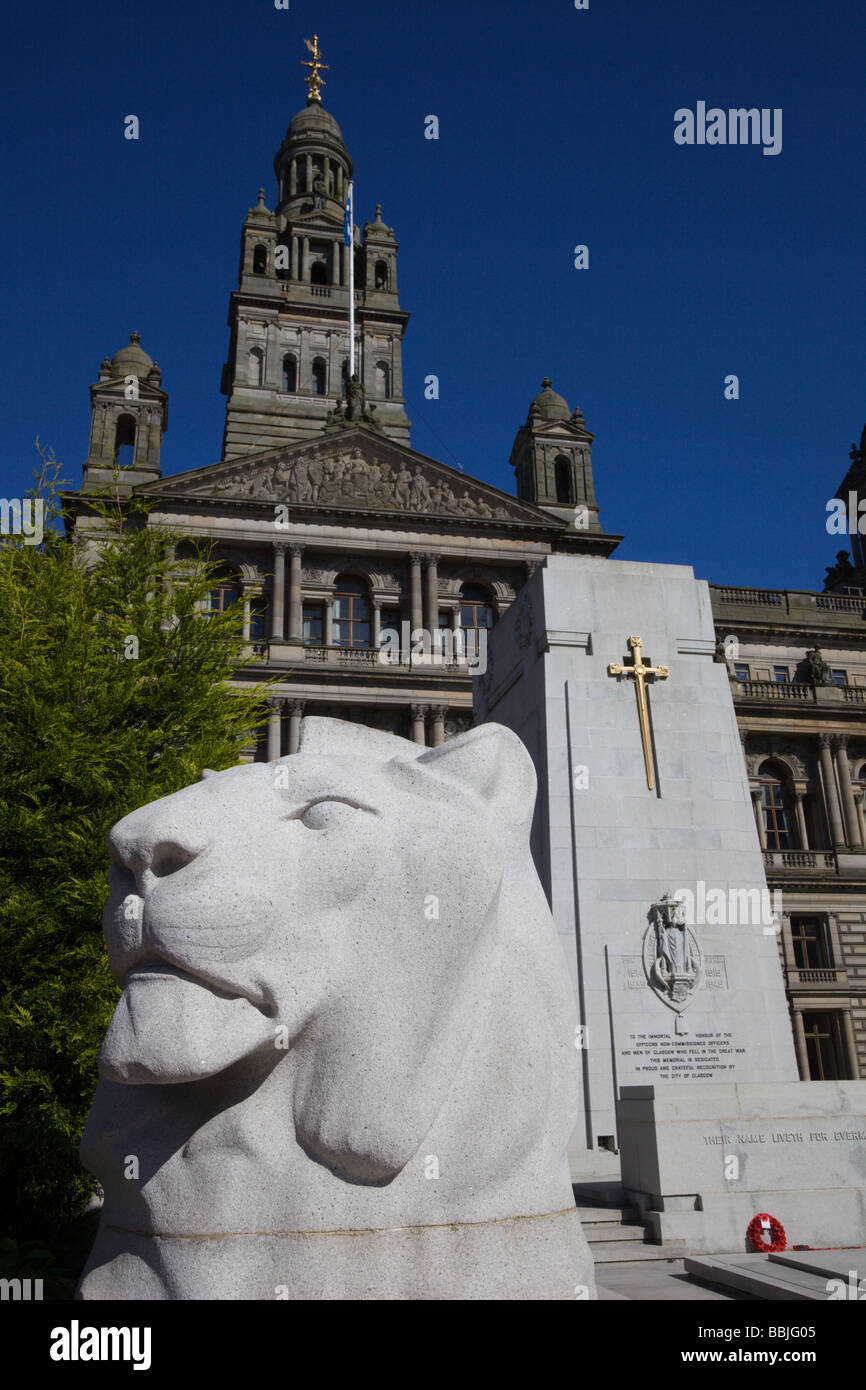Cenotaph in Glasgow George Square Stock Photo - Alamy