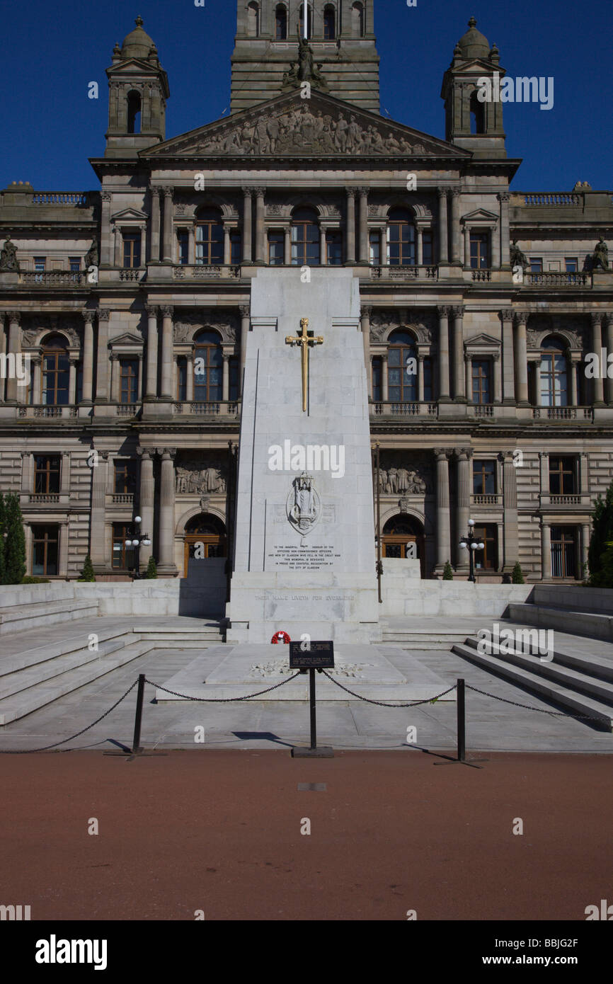Cenotaph in Glasgow George Square Stock Photo - Alamy