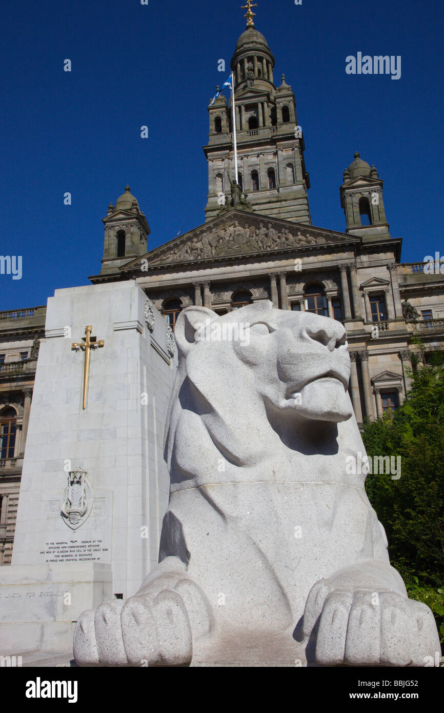 Cenotaph in Glasgow George Square Stock Photo - Alamy