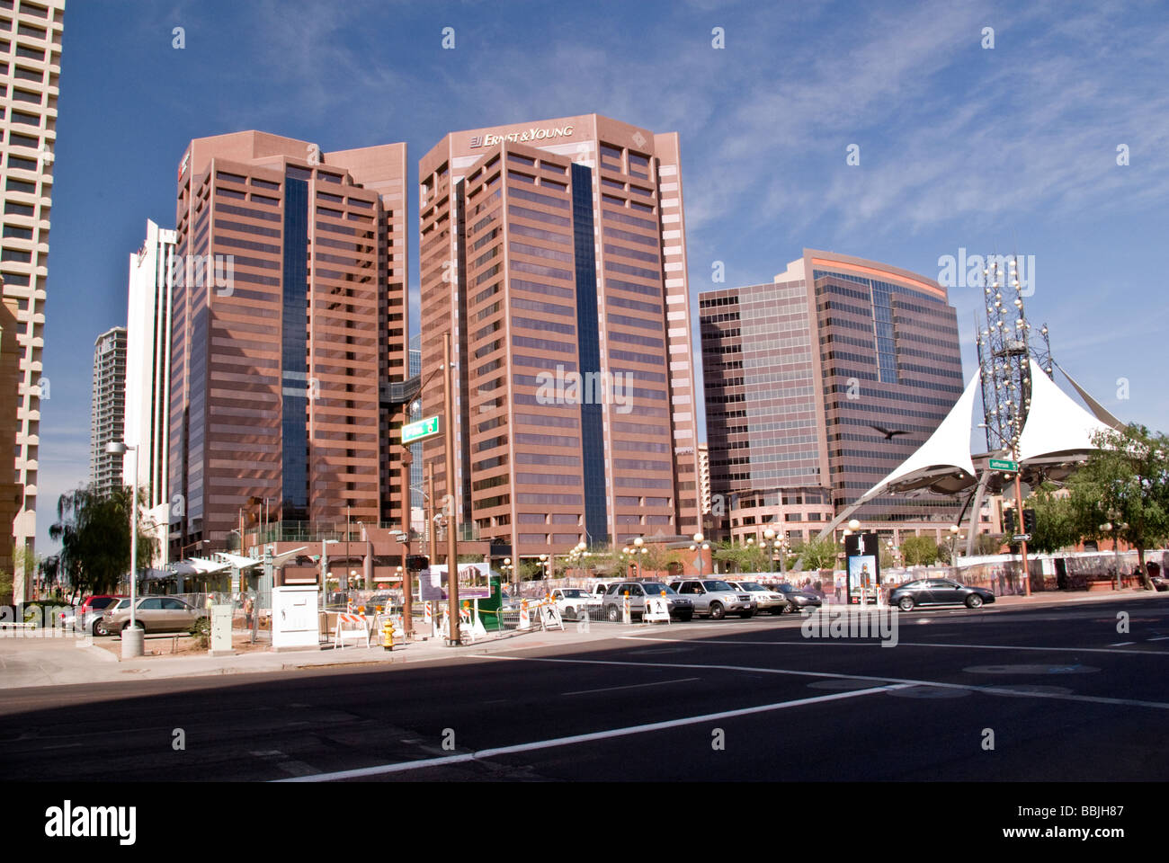 Arizona Phoenix Office buildings on Jefferson St Stock Photo - Alamy