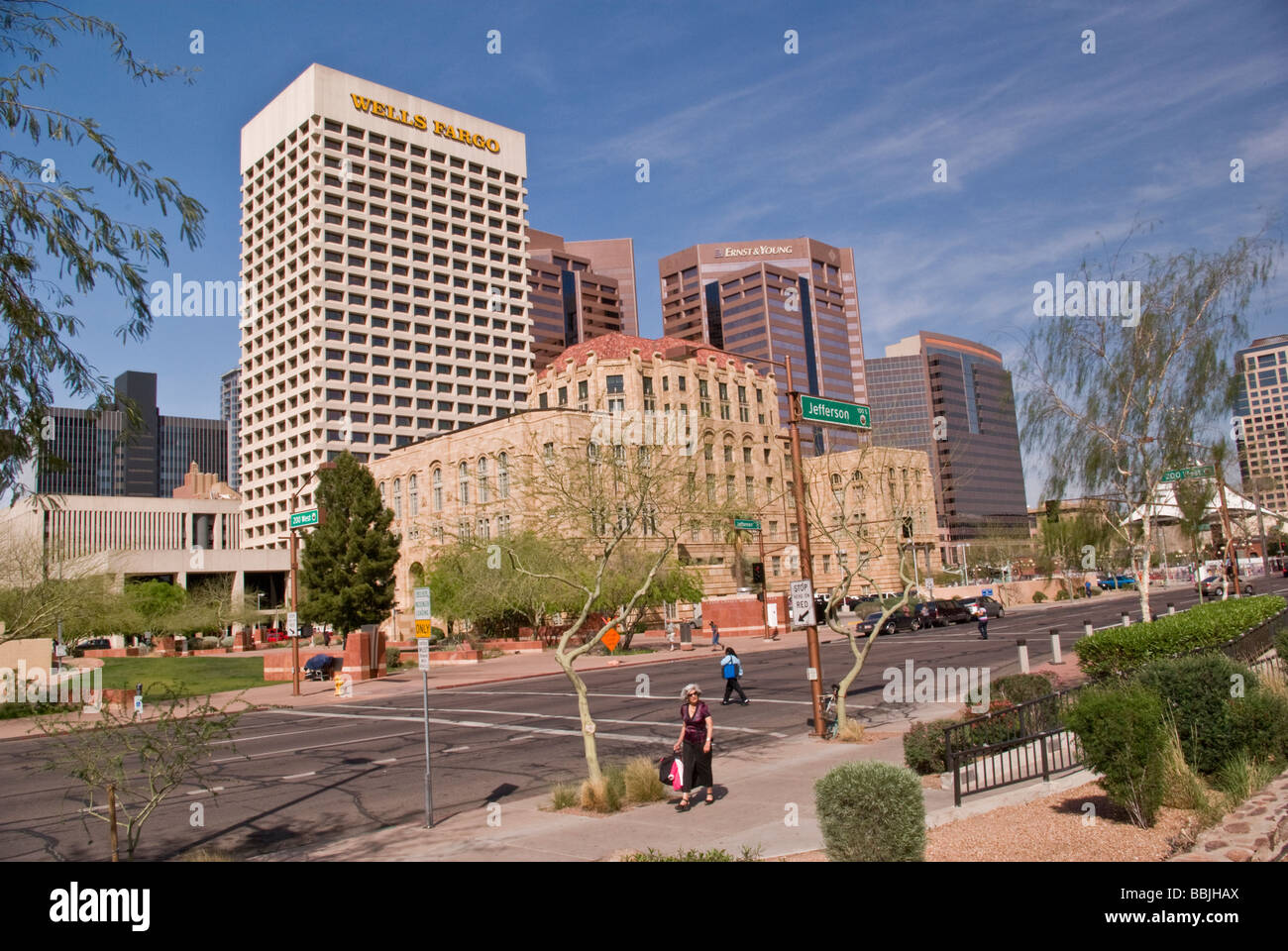 Arizona Phoenix Office buildings on Jefferson St Stock Photo - Alamy