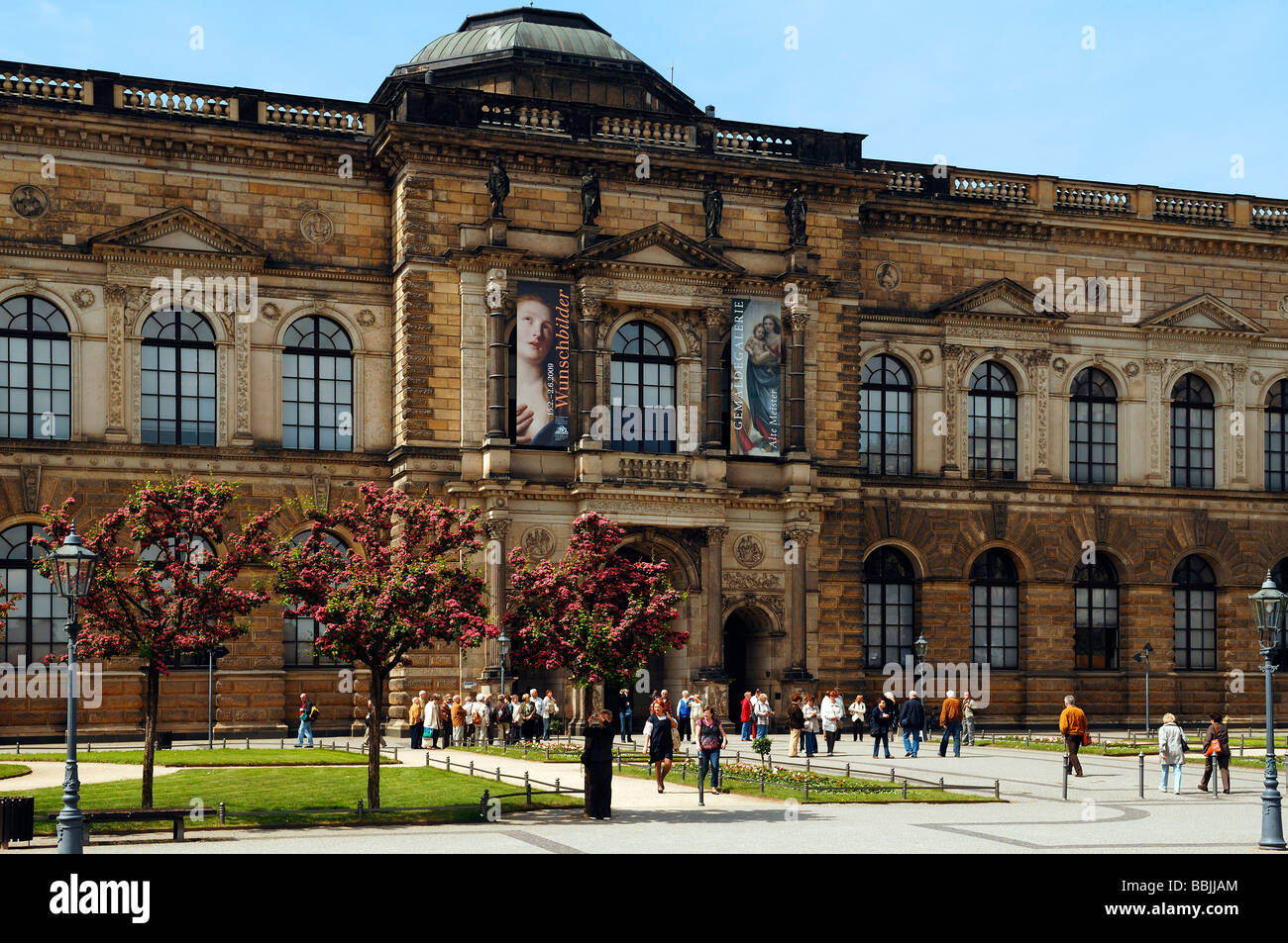 Buildings of the old gallery of paintings, Dresden, Saxony, Germany ...