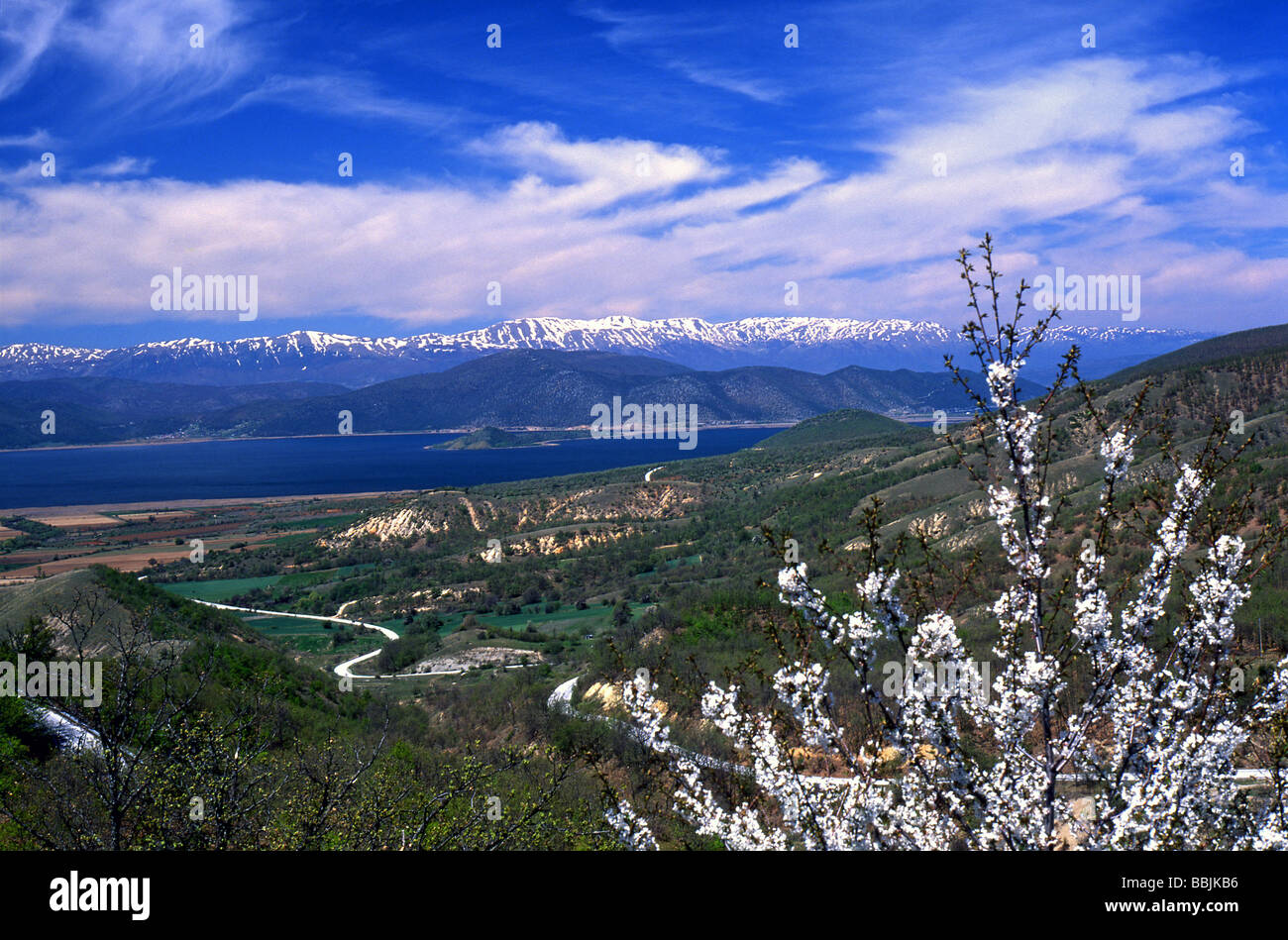 Greece, prespes lakes, Big Prespa view Stock Photo - Alamy