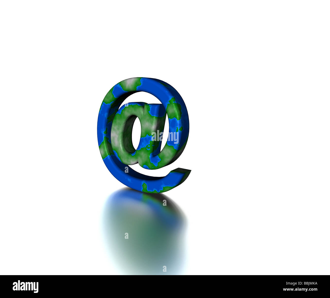 Email symbole with planet texture Stock Photo - Alamy