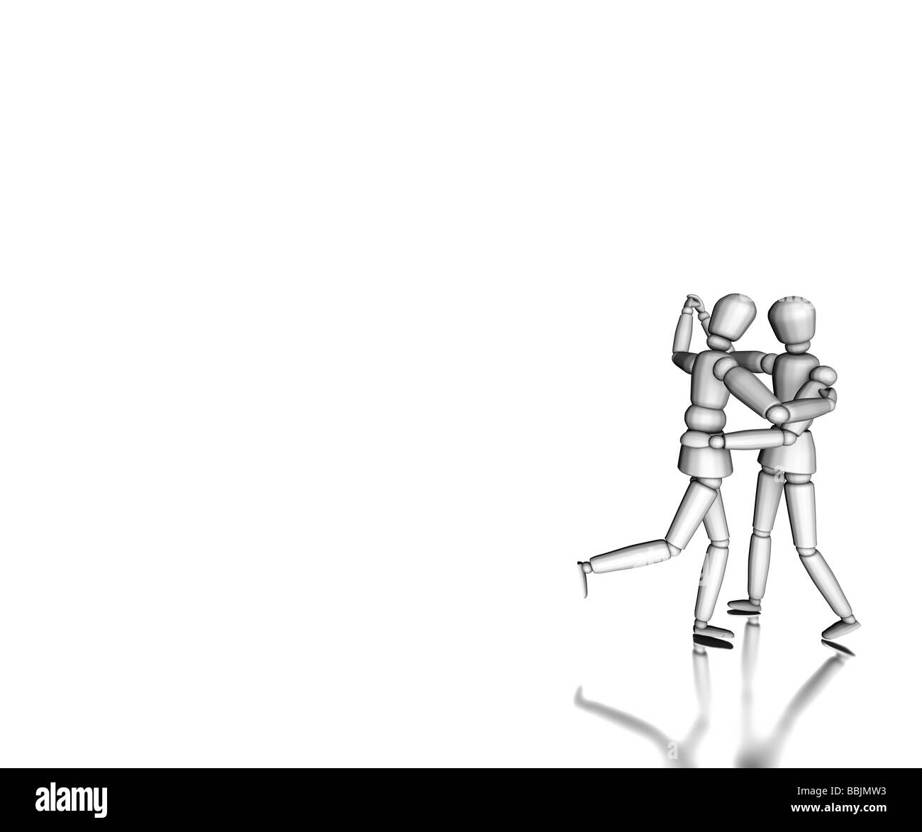 Figures dancing on white background Stock Photo - Alamy