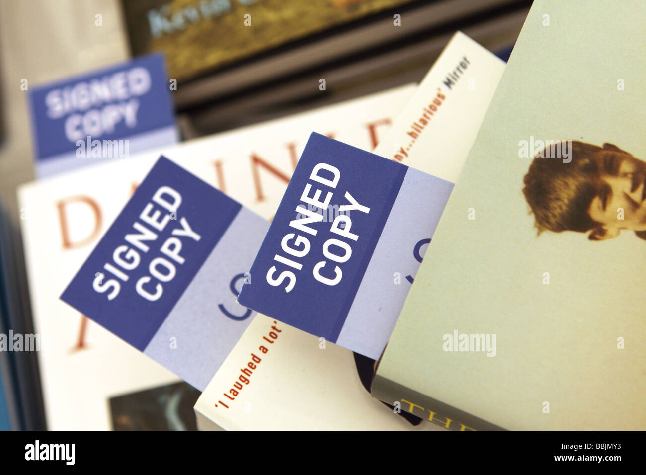 Book signing signed copies of authors books for sale at the Hay ...