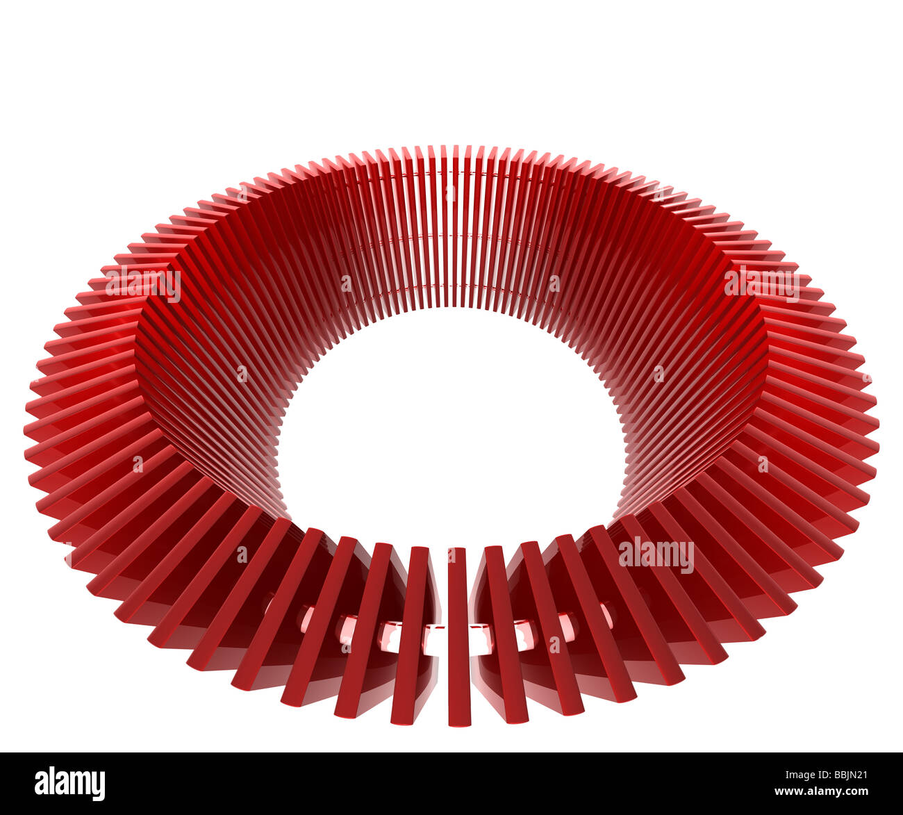 circular array object in red Stock Photo - Alamy