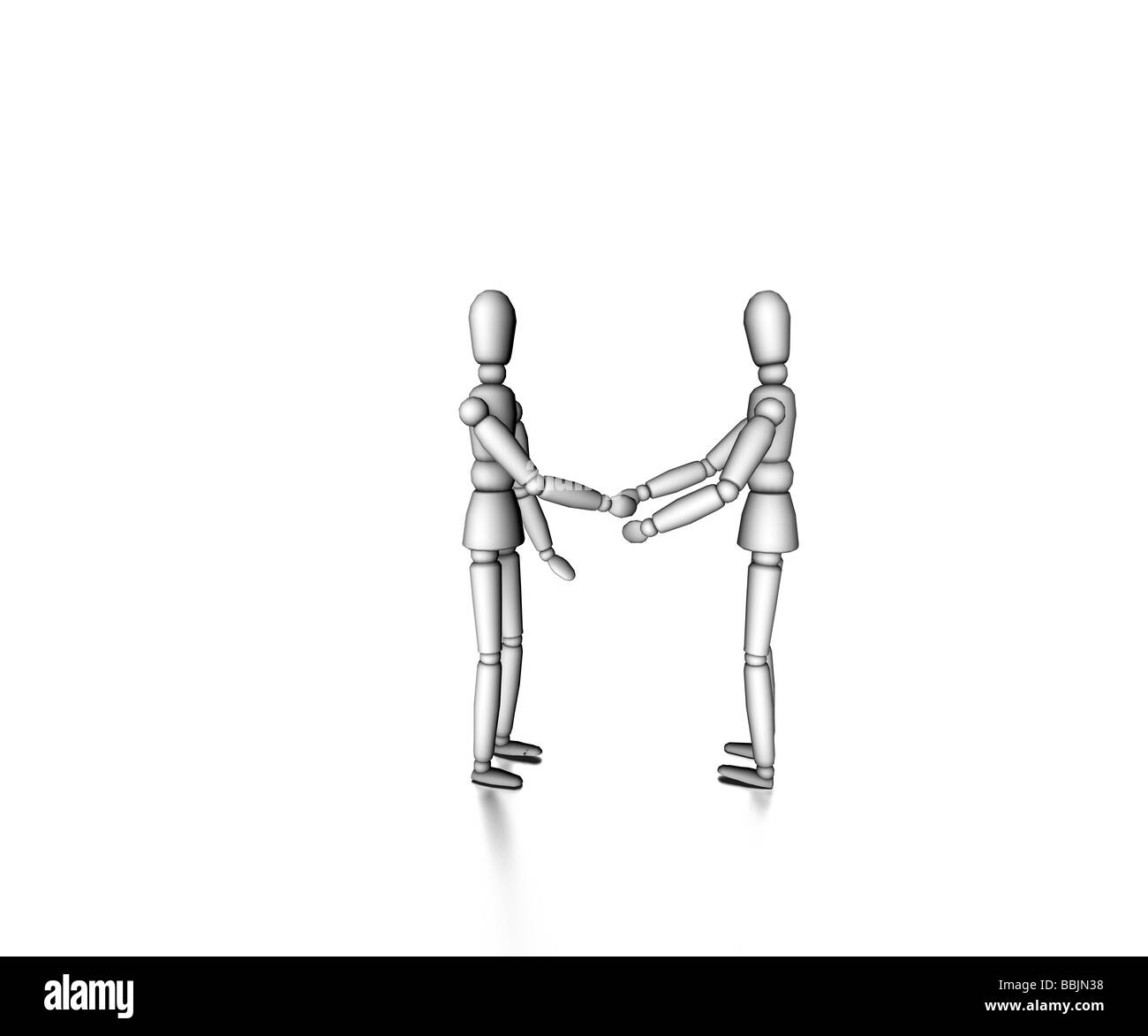 Figures shaking hands Stock Photo - Alamy