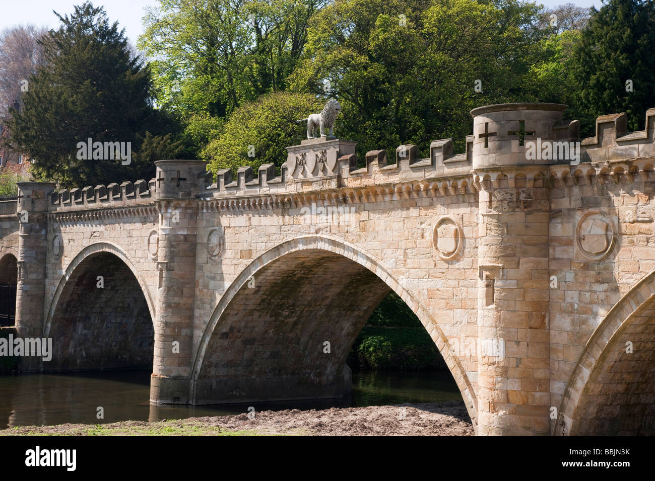 The Lion Bridge designed by Robert Adam Alnwick Northumberland Stock ...