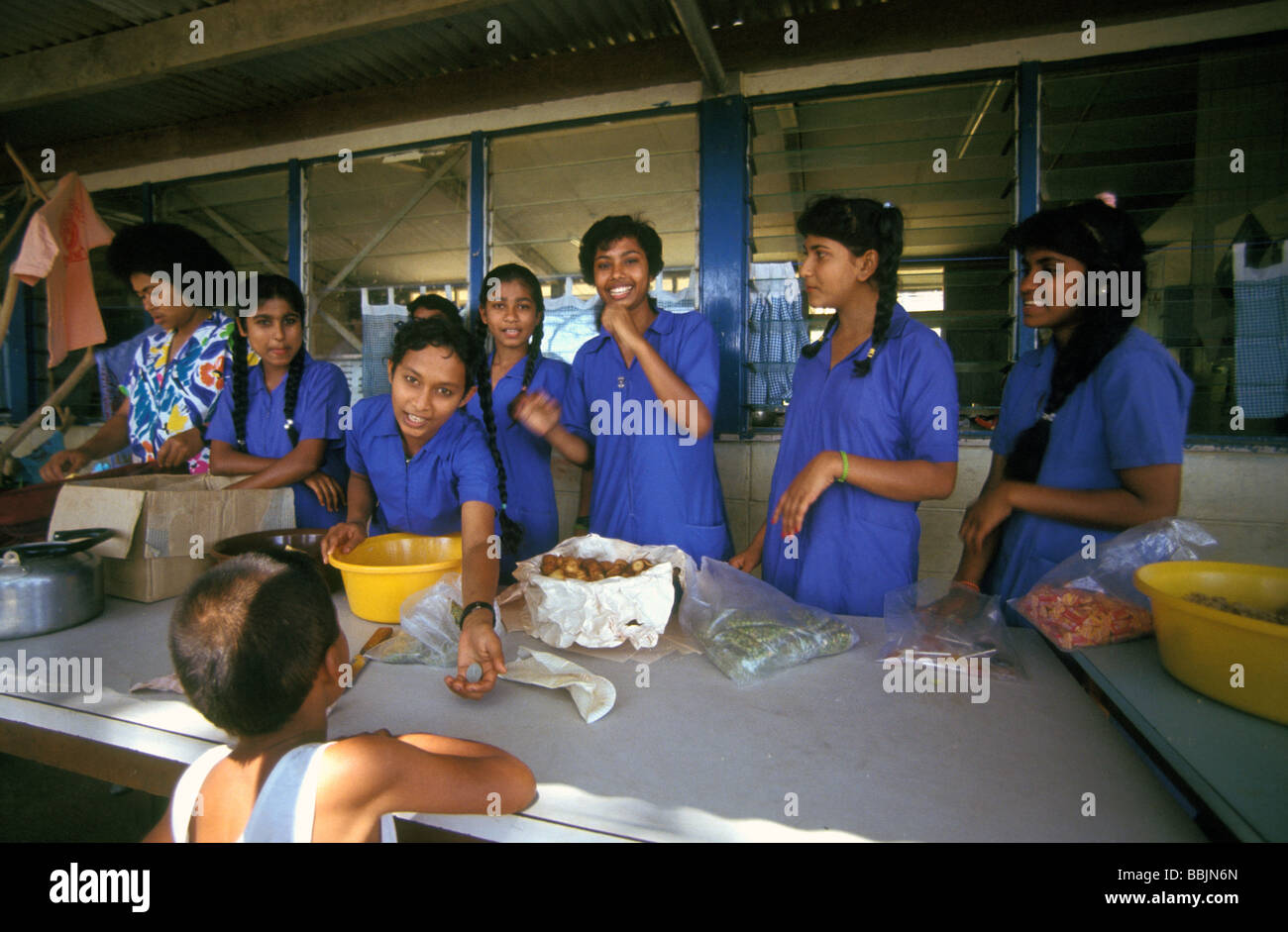 school girls at fete taveuni fiji Stock Photo - Alamy