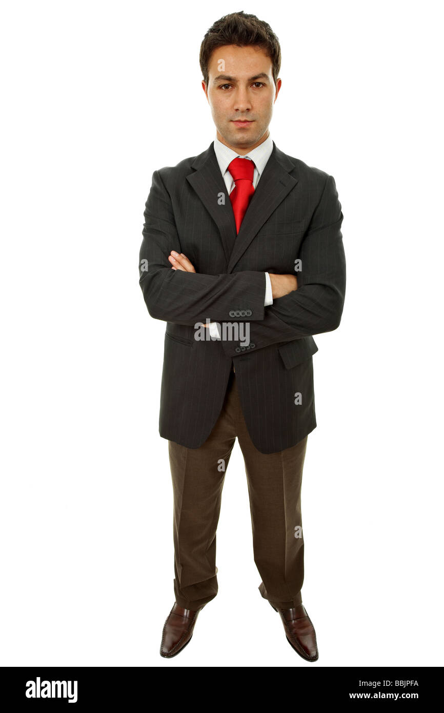 young business man full body isolated on white background Stock Photo ...