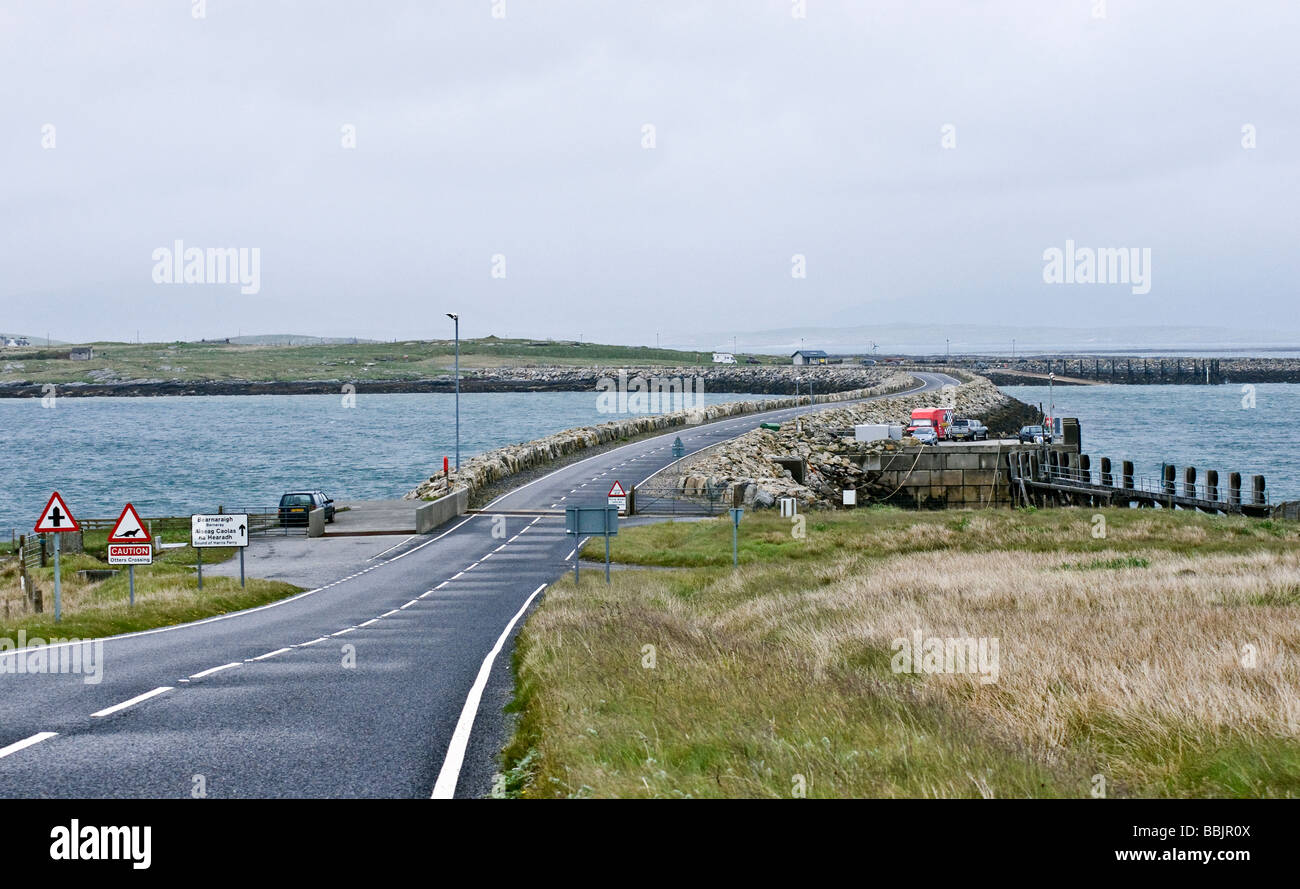 Causeway linking up North Uist in the Scottish Outer Hebrides with ...
