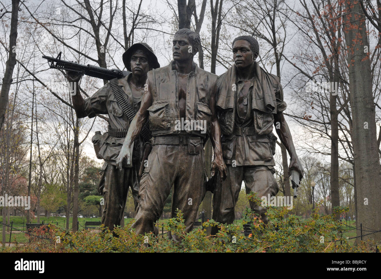 Vietnam memorial the Three Soldiers Washington DC USA Stock Photo - Alamy
