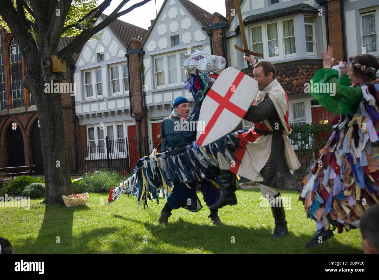 St George and the Dragon, an English traditional play performed by the ...