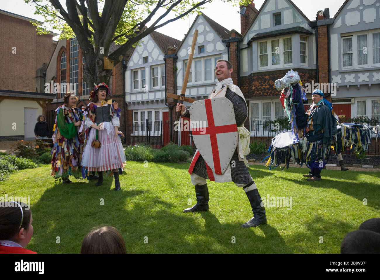 St George and the Dragon, an English traditional play performed by the ...