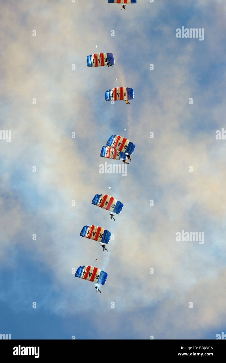 The Parachute Regiment Freefall TeamThe Red Devils parachuting display ...
