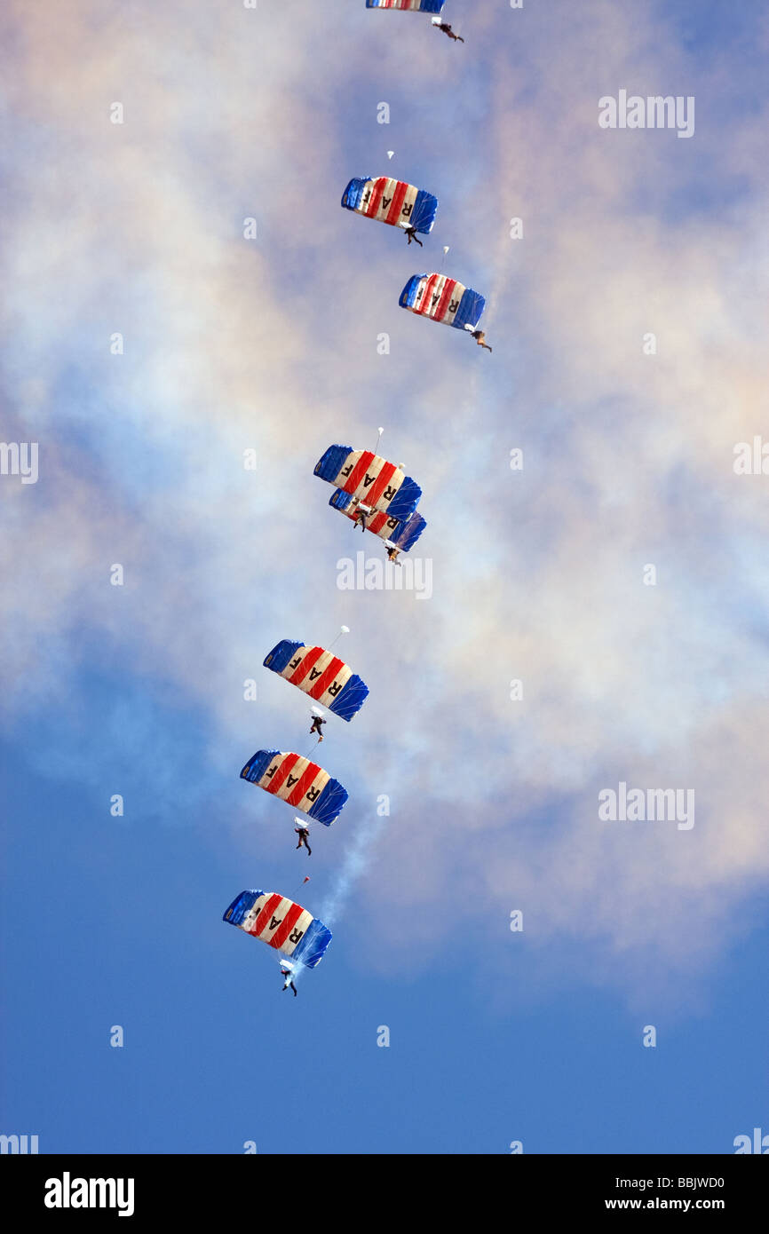 The Parachute Regiment Freefall TeamThe Red Devils parachuting display ...
