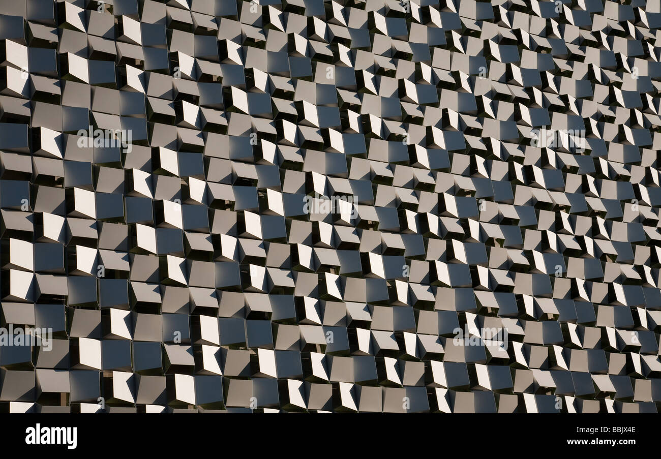 Futuristic new car park in the centre of Sheffield Stock Photo - Alamy