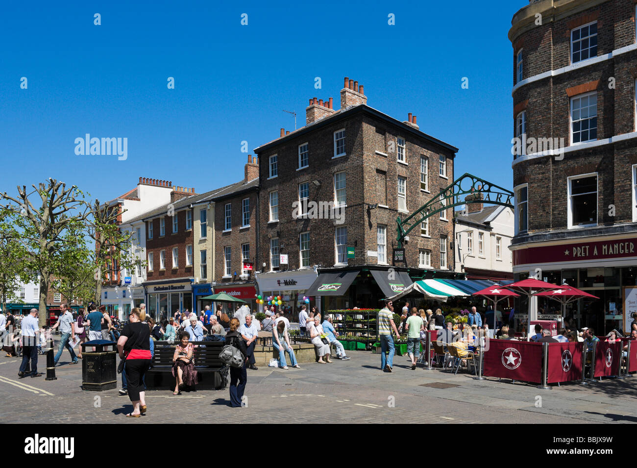 Shops on Parliament Street and the entrance to Newgate Market, City ...