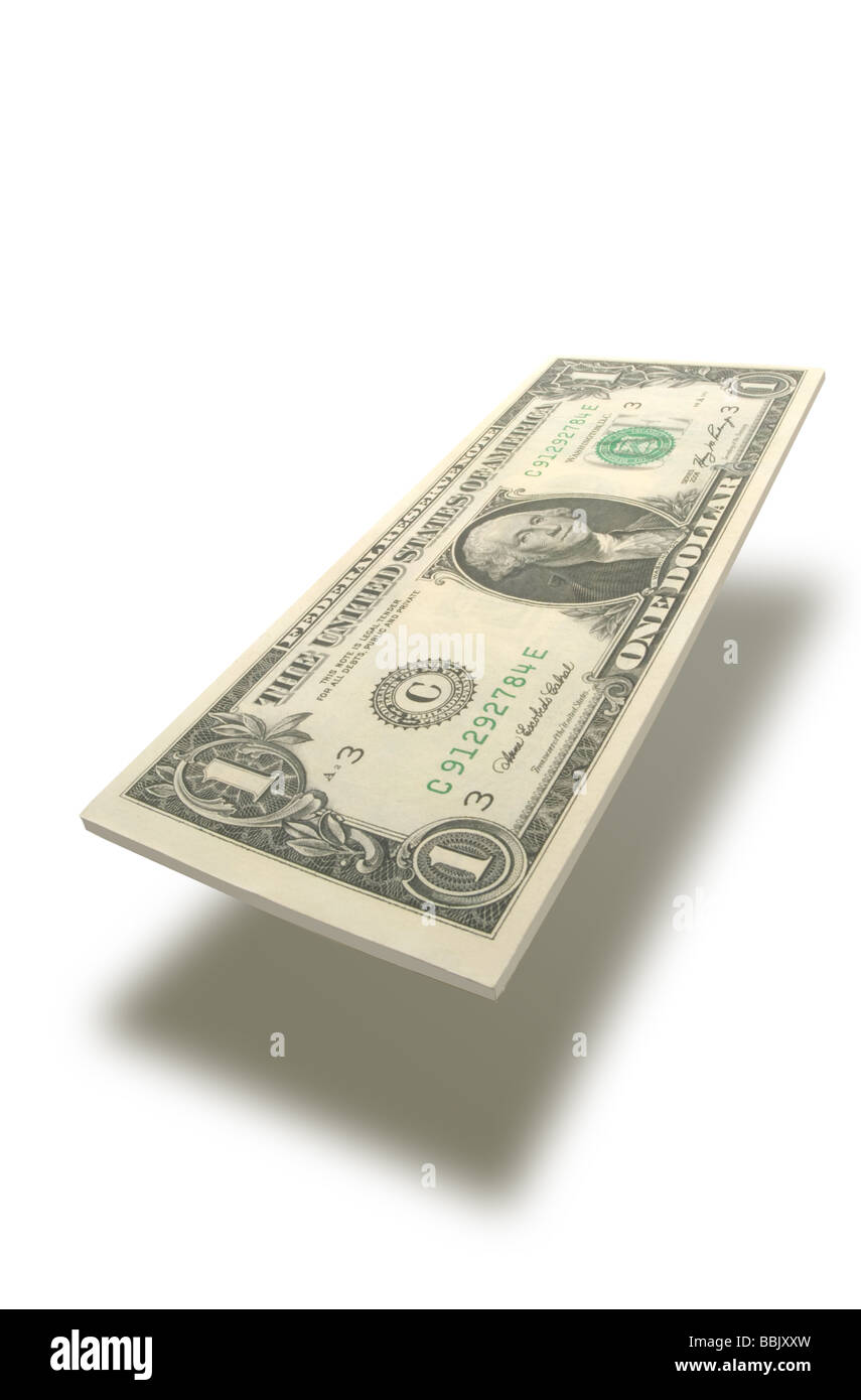 Floating American dollar bill Stock Photo - Alamy