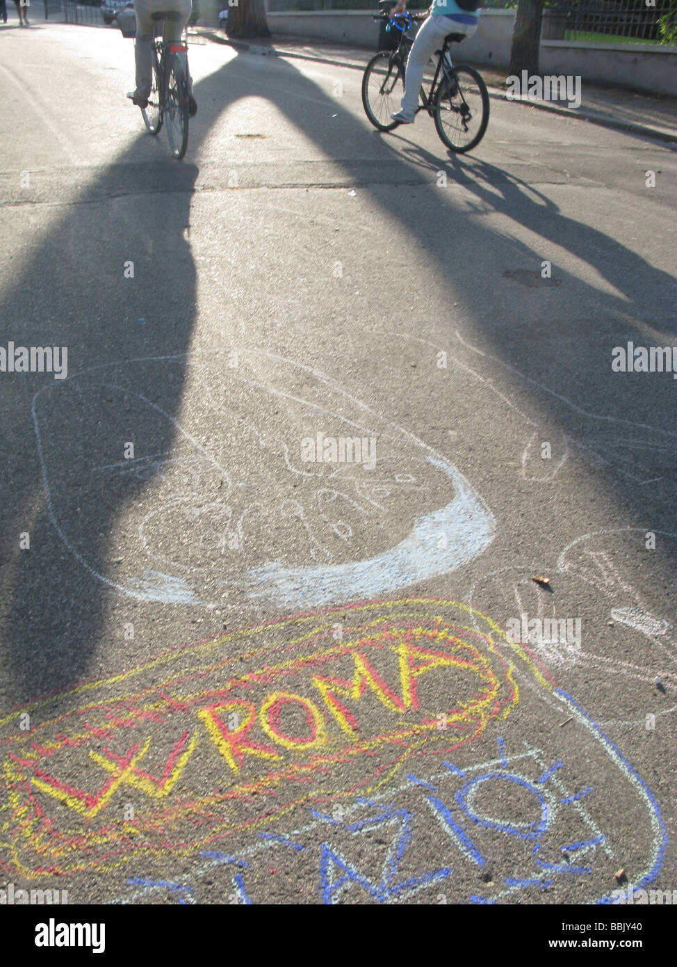 rome and lazio graffiti on street in rome italy Stock Photo - Alamy
