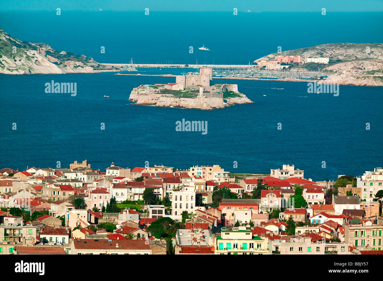 FRIOUL ISLANDS AND IF CASTLE IN MARSEILLE - PROVENCE - FRANCE Stock ...