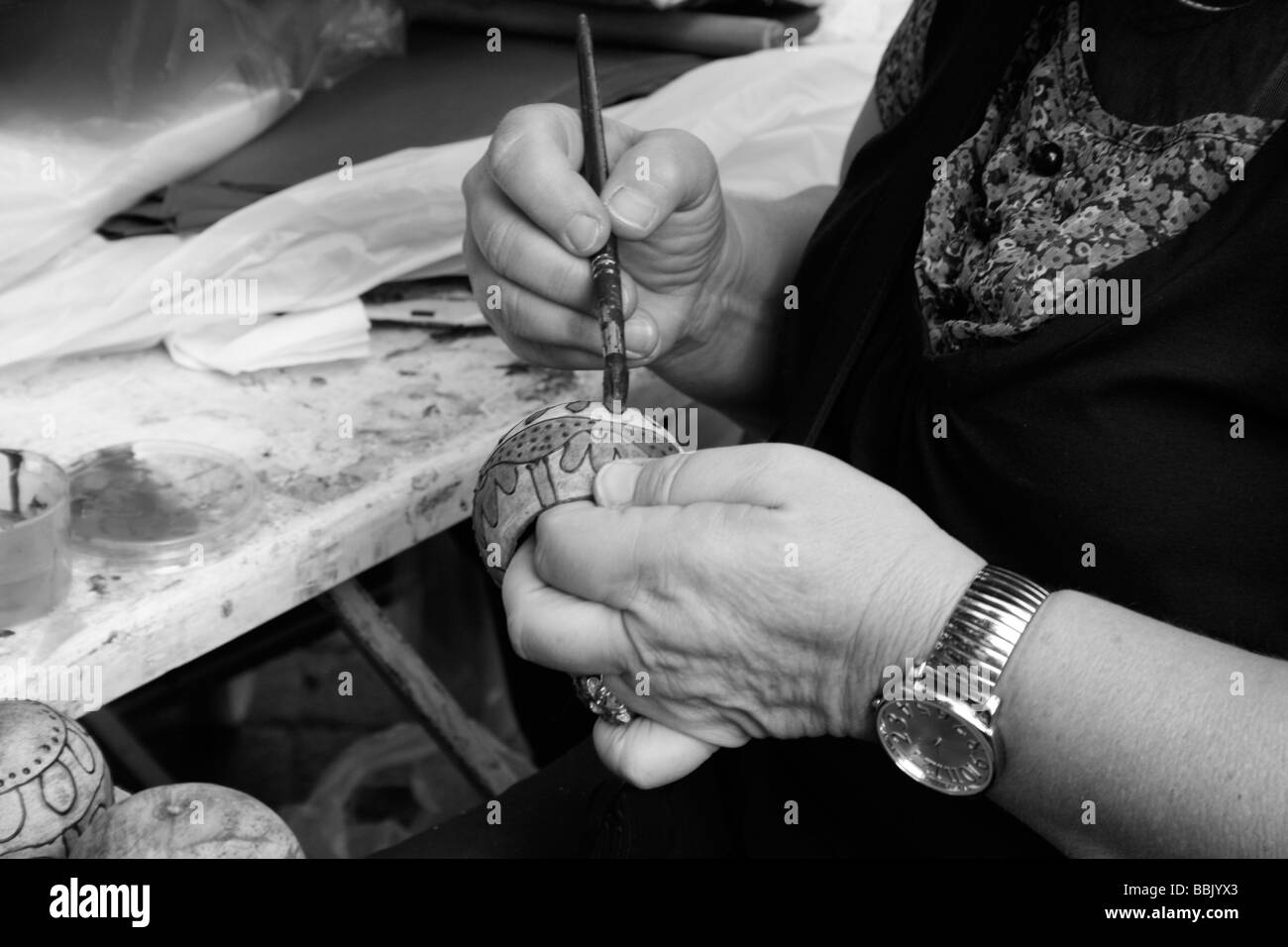 Art hobby woman in Black and White Stock Photos & Images - Alamy