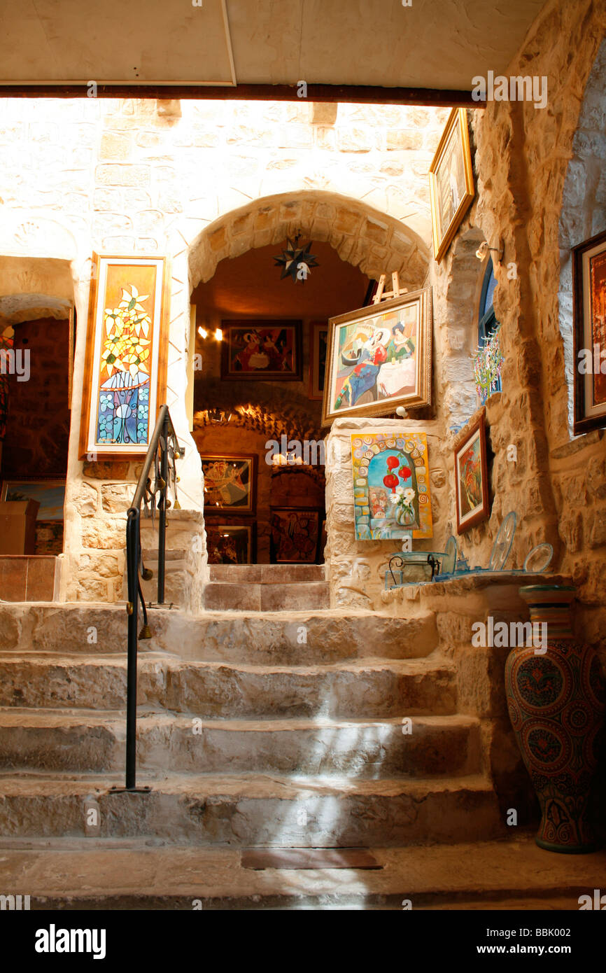 Small Galleries in the Sefad,Israel Stock Photo - Alamy