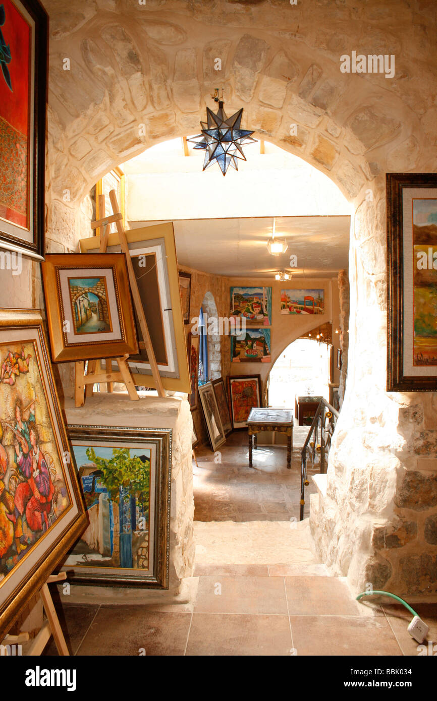 Small Galleries in the Sefad,Israel Stock Photo - Alamy