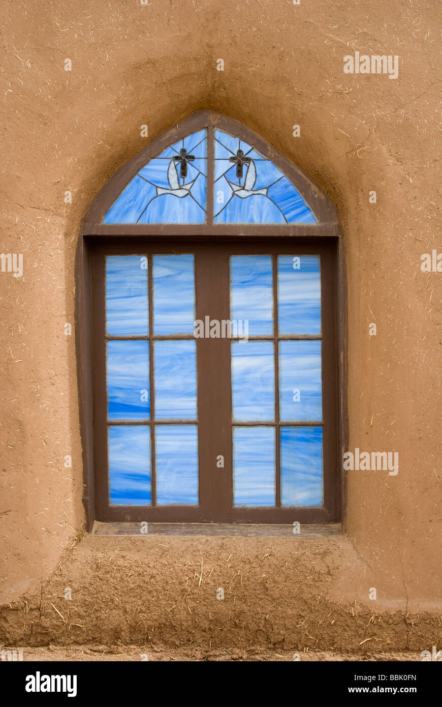 USA New Mexico Taos Pueblo Adobe building window church window small ...